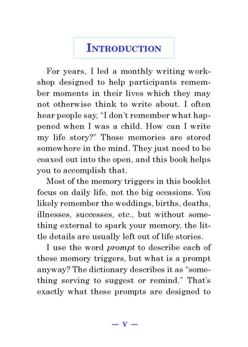 I Remember…Fifty Prompts to Write Your Life Story – Writing Your Life